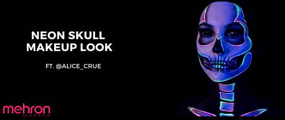 Neon Skull SFX Makeup Look | SFX Tutorial ft. @alice_crue – Camera ...