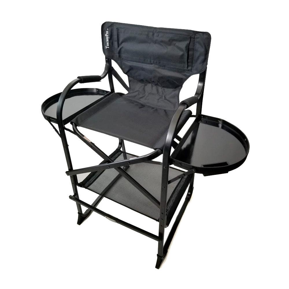 Tuscany Pro Tall Makeup Chair with Side Trays | Camera Ready Cosmetics